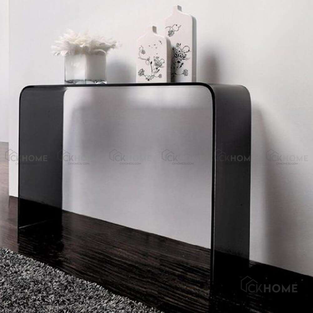 CKHOME Full Glass Console Table Black Glass | CKHOME2U